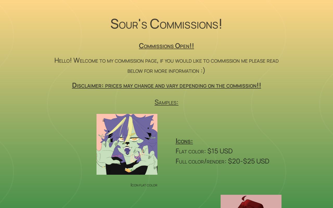 Sour's Commissions